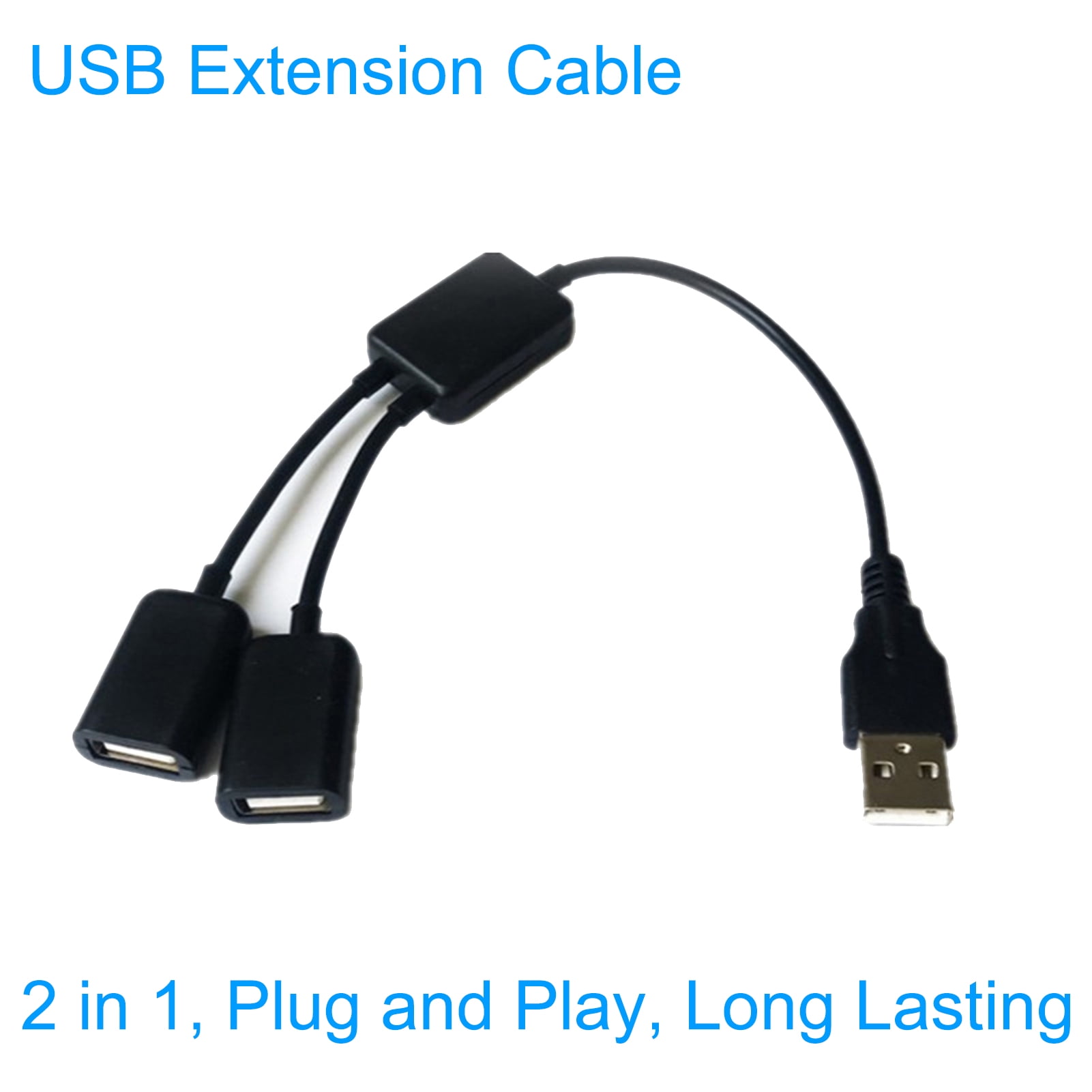 Lifetechs USB Extension Cable 2 in 1 Universal High Speed Anti ...