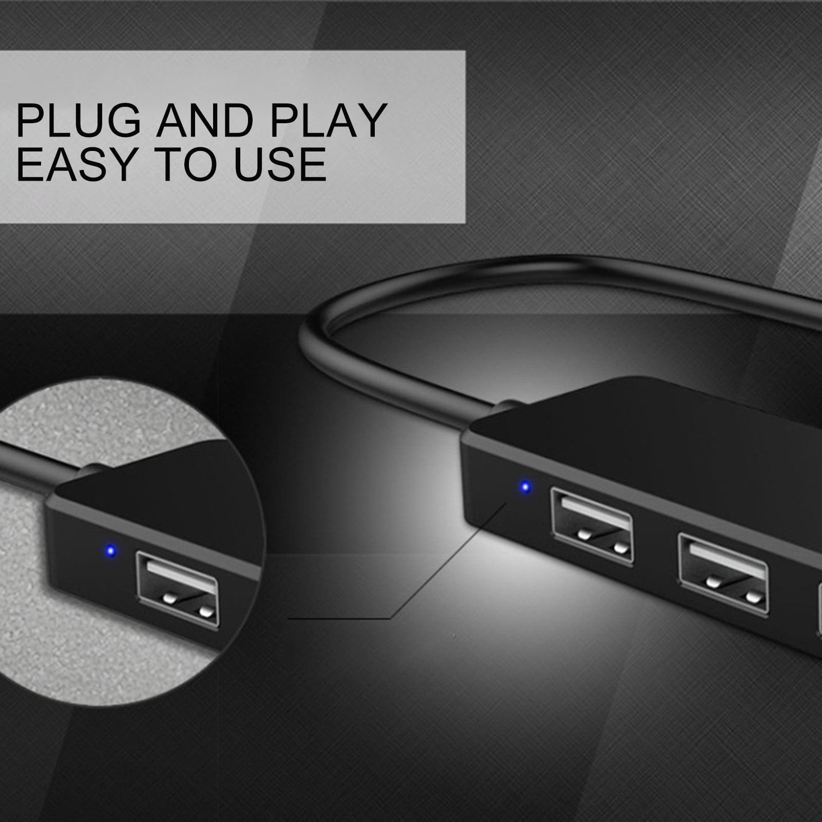 Lifetechs USB Port Hub Multifunctional Plug Play Compact 4-in-1 USB 2.0 Extension Adapter for ...