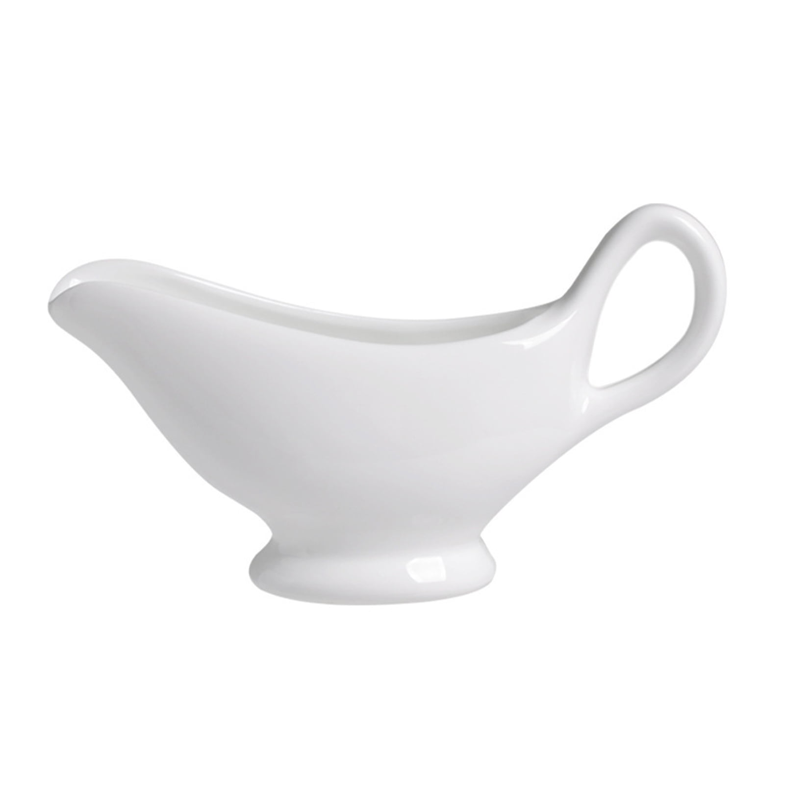 Lifetechs White Ceramic Gravy Boat Sauce Server with Large Pour Spout ...