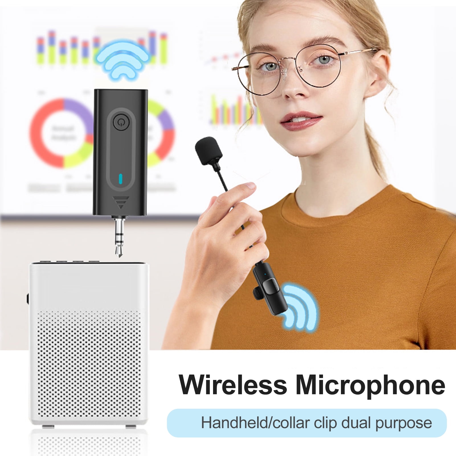Lifetechs Wireless Microphone 2.4G Headset Microphone Sweatproof Noise ...
