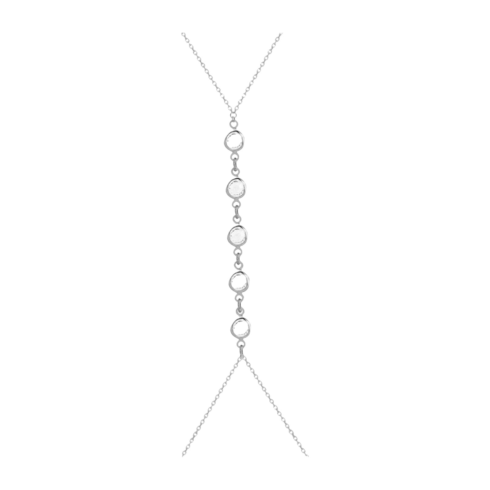 Lifetechs Women Body Chain Double-layered Rhinestone Decor Adjustable ...