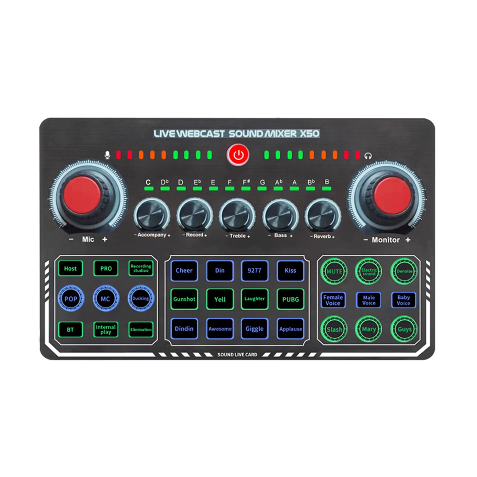 Lifetechs X50 Sound Card Professional Tuning Stable Performance Compact ...