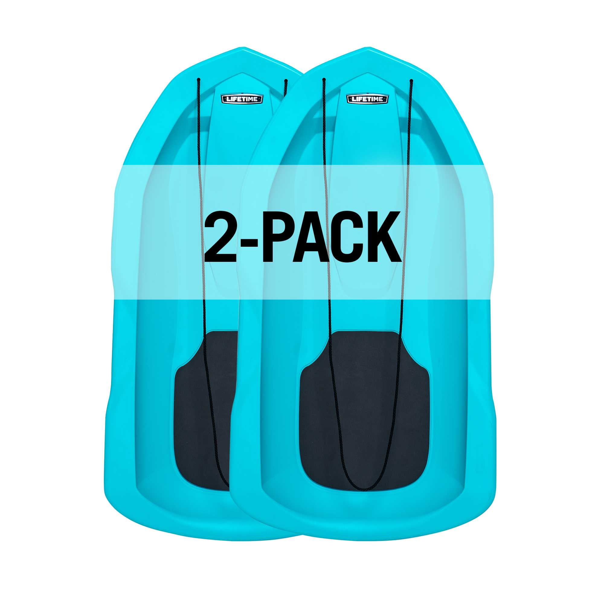 Lifetime 48 inch Premium Snow Sled 2-Pack, Aqua Blue (91141) - Walmart.com