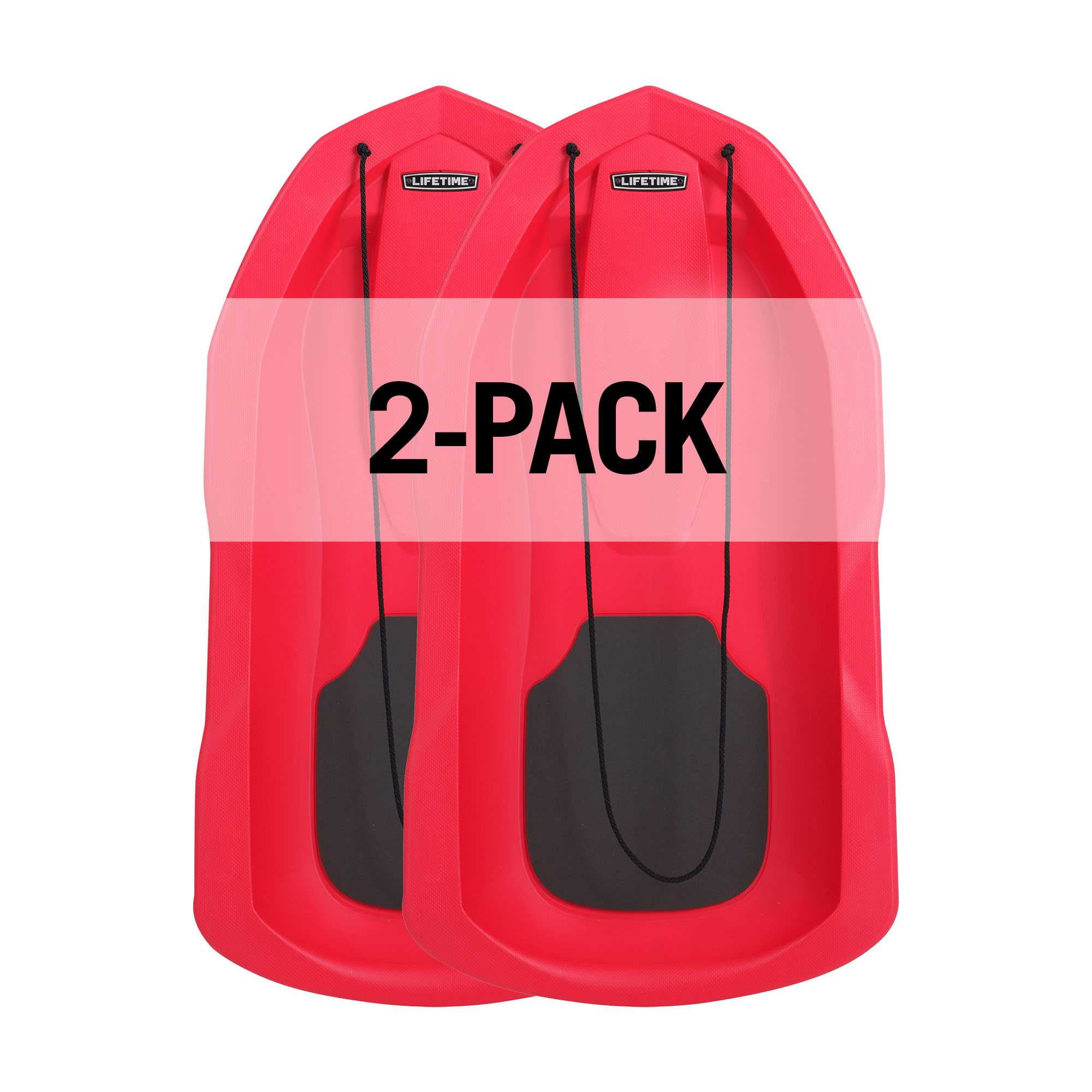 Lifetime 48 inch Premium Snow Sled 2-Pack, Red (91181) - Walmart.com
