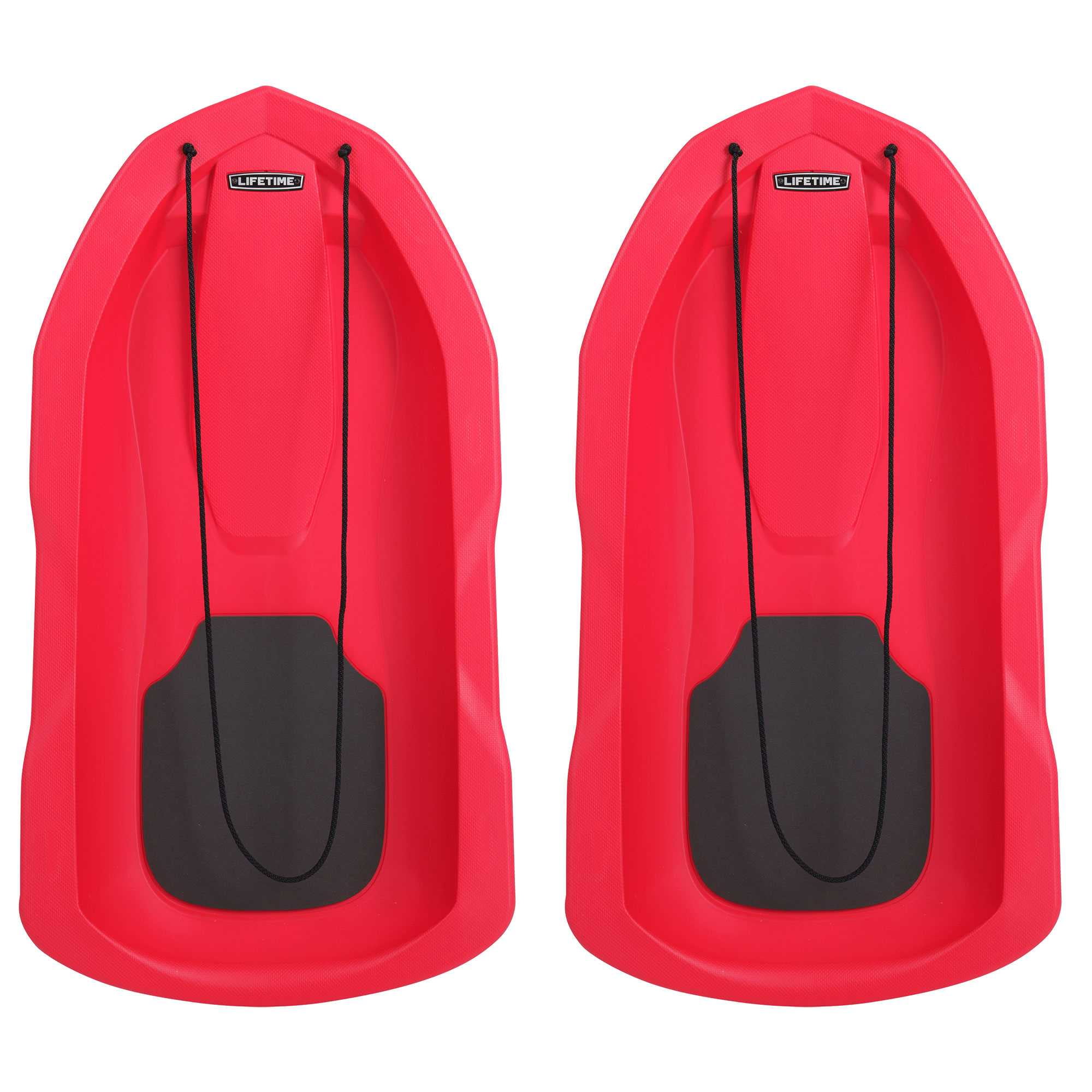 Lifetime 48 inch Premium Snow Sled 2-Pack, Red (91181) - Walmart.com