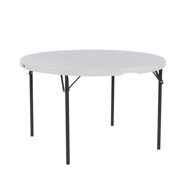 Lifetime 48 inch Round Folding Table, Indoor/Outdoor, Light Commercial ...