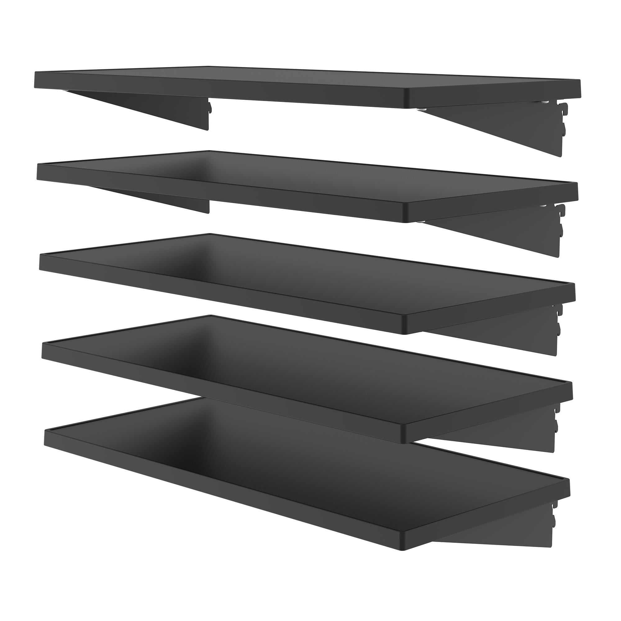 Lifetime 5-Piece 14x30 Black Shelf Accessory Kit Shed Accessory (60447 ...