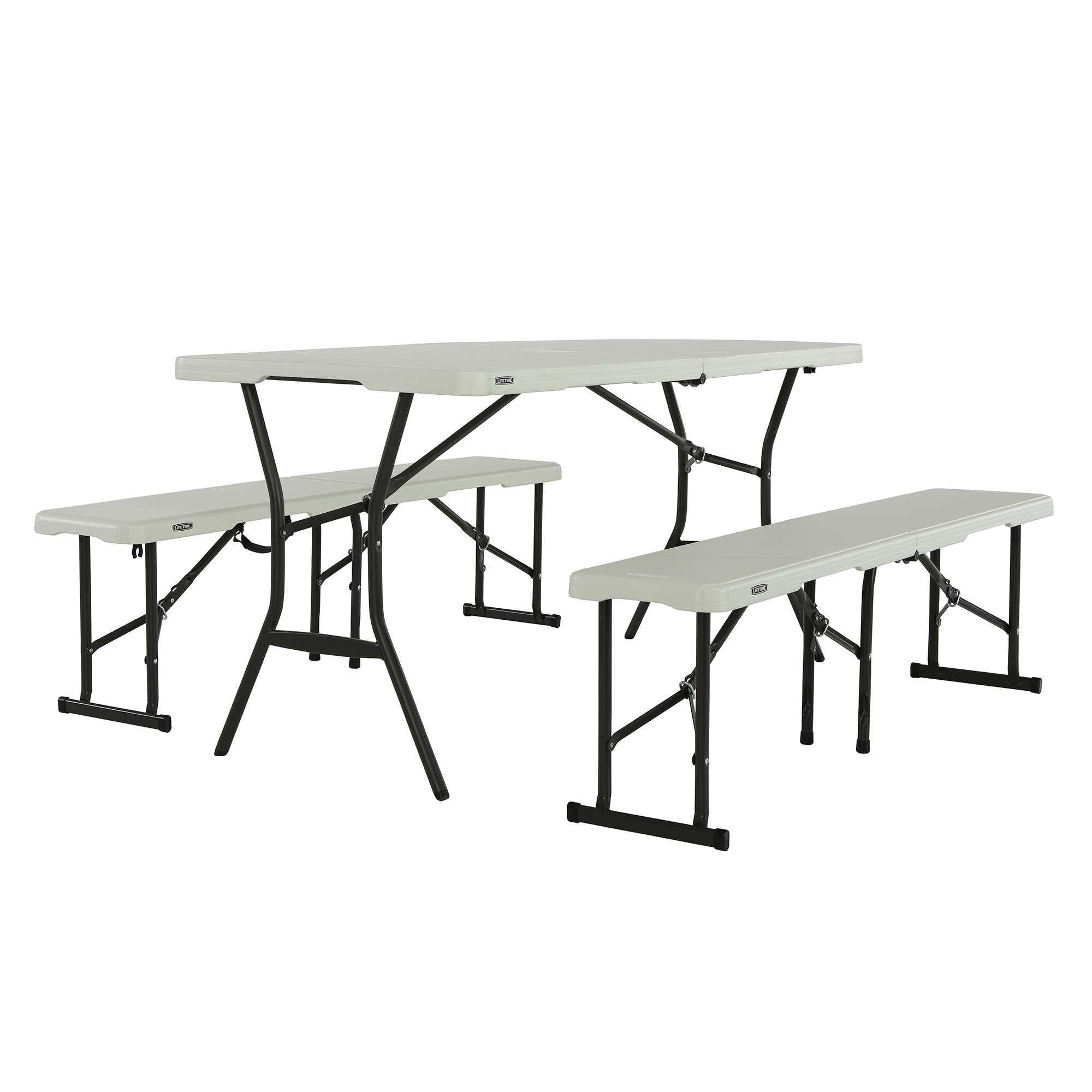 Lifetime 5 foot Rectangle Folding Table, Indoor/Outdoor Light ...