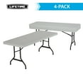 Lifetime 6 ft. Rectangle Folding Table, Indoor/Outdoor Commercial Grade ...