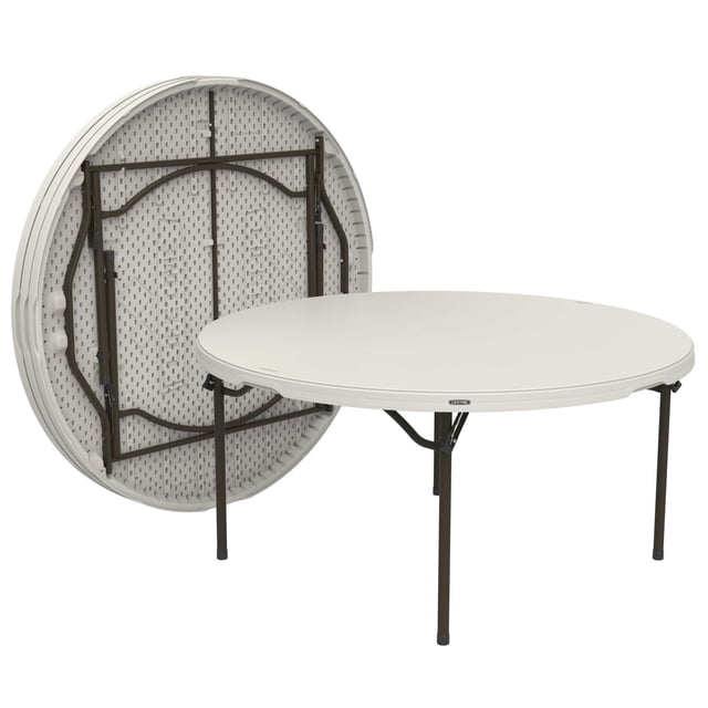 Lifetime 60 inch Portable & Heavy Duty Round Folding Table, Indoor ...