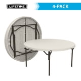 Lifetime 60 inch Portable & Heavy Duty Round Folding Table, Indoor ...