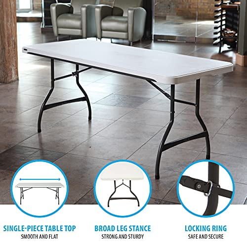 Lifetime 80306 Commercial Stackable Folding Table, 6', White - Walmart.com