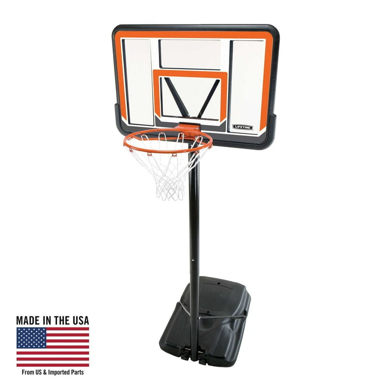 Lifetime New Adjustable Portable Basketball Hoop 44 in. Polycarbonate 90033 Walmart