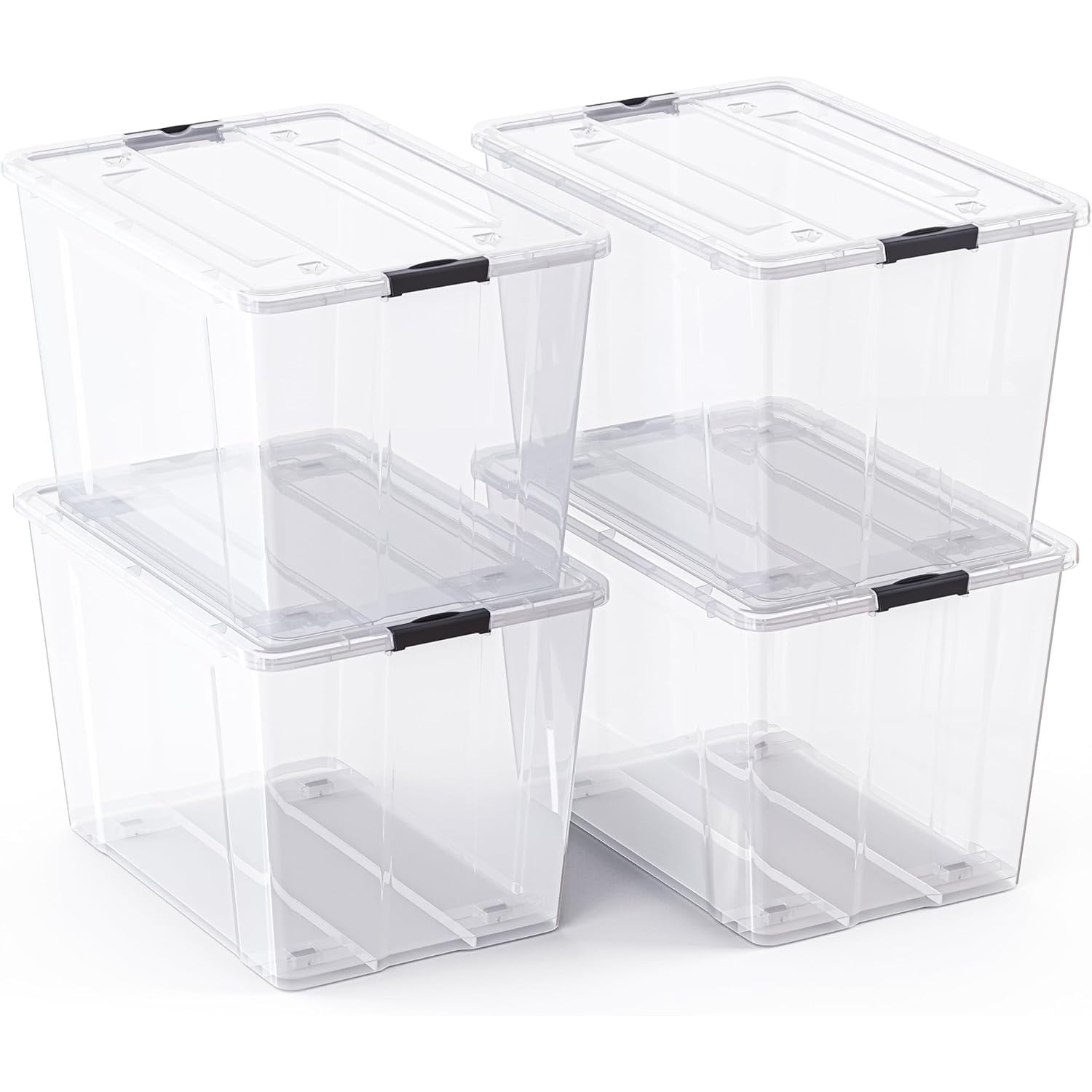 Lifetime Appliance Parts 4 PACK 75 Qt. Plastic Storage Bin Tote ...