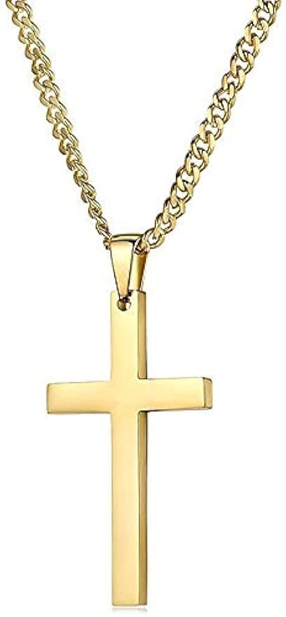 Lifetime Bling Gold Chain Cross Necklace For Men, Husband, Father And ...