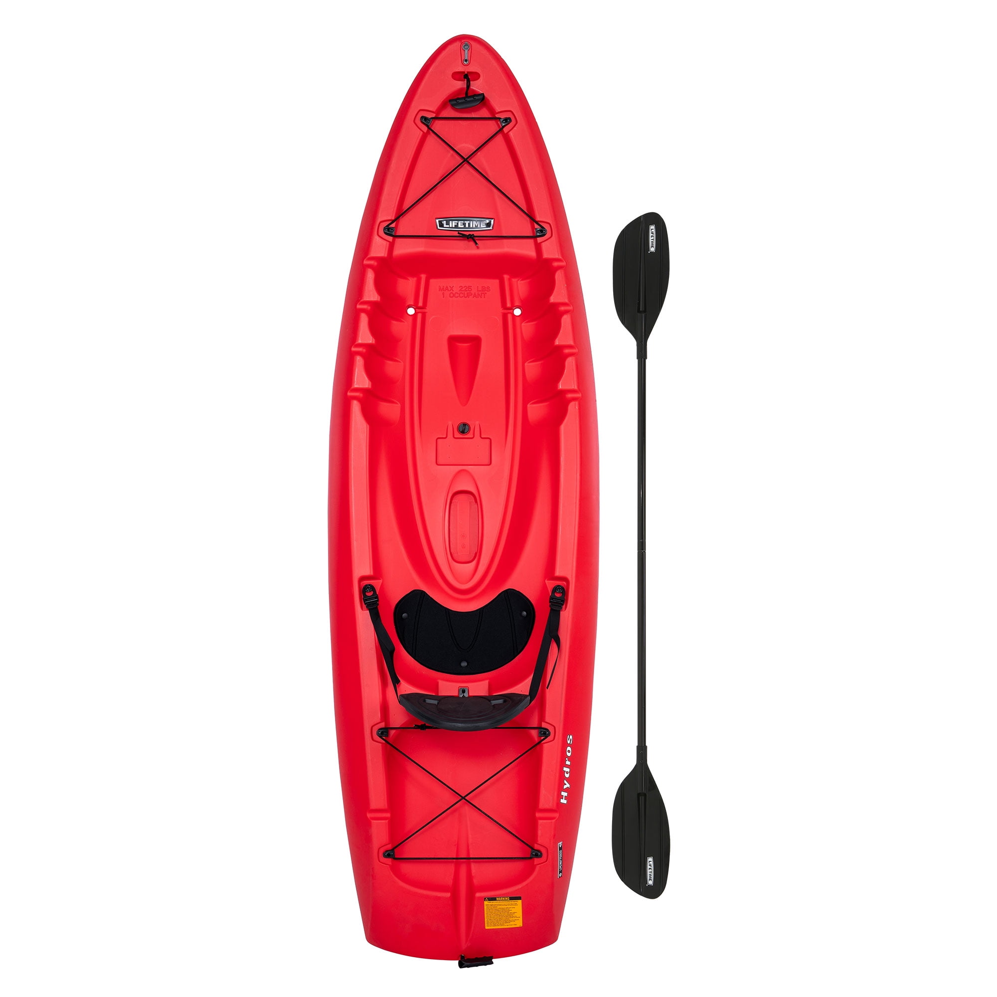 Lifetime Hydros 101 Sit-On-Top Kayak with Paddle, Fire Red (91234 ...