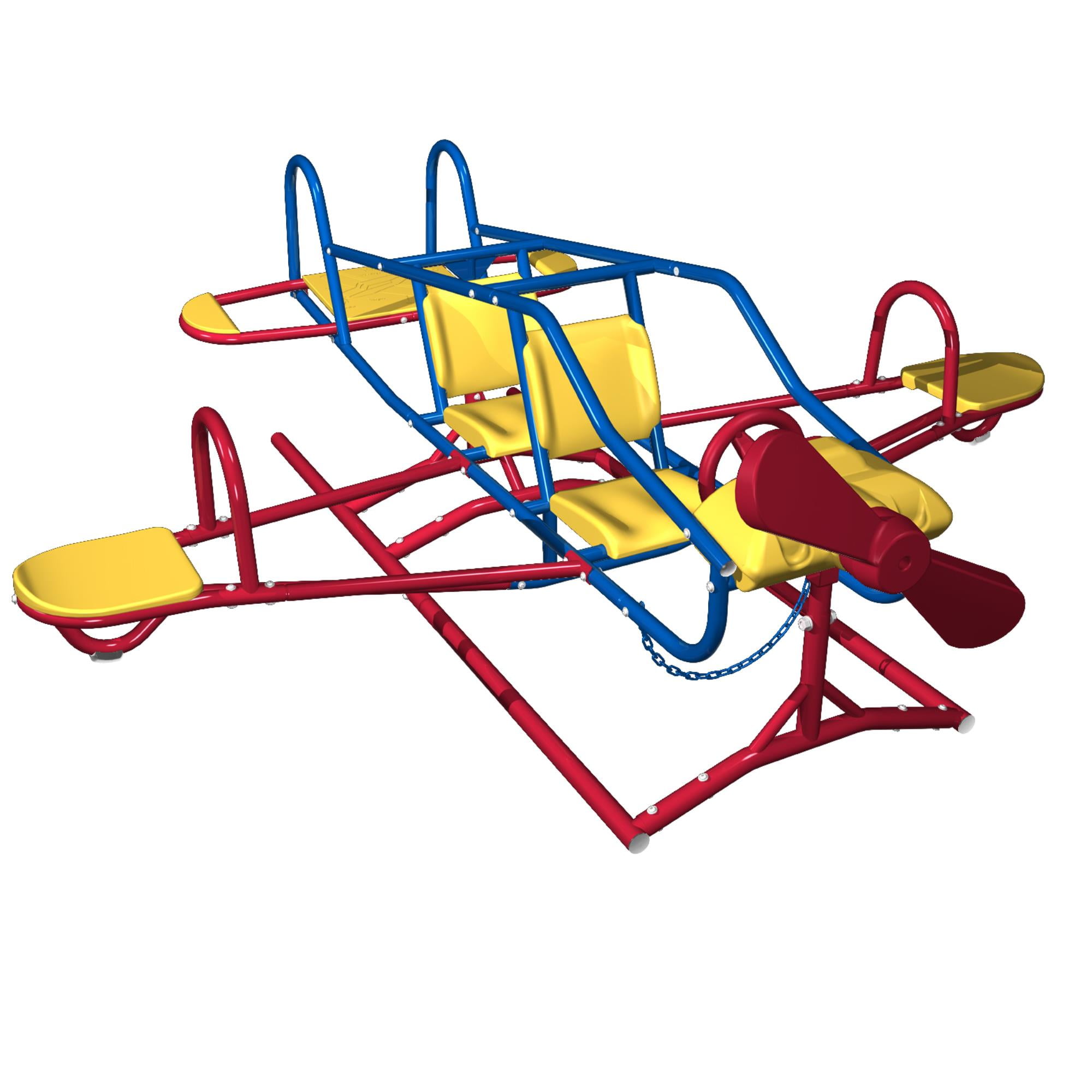 Lifetime Kid's Ace Flyer Metal Teeter Totter, Yellow, Red and Blue ...