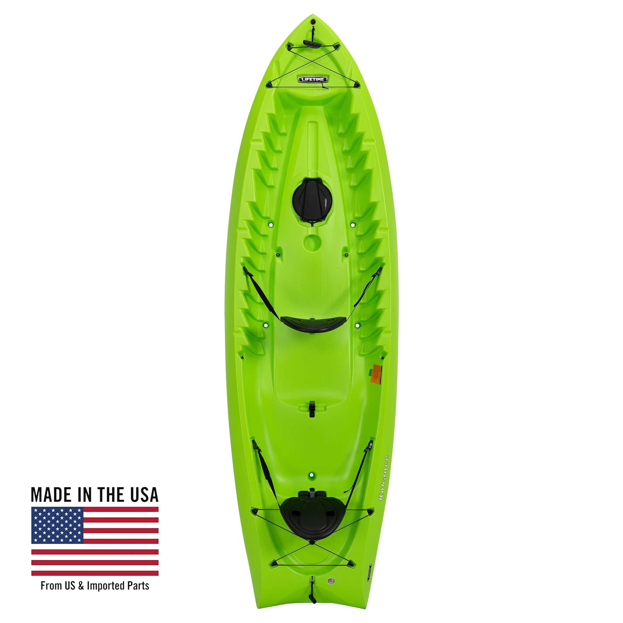 Lifetime Kokanee Tandem 10.5 ft Sit-On-Top Kayak, Lime Green (90436 ...
