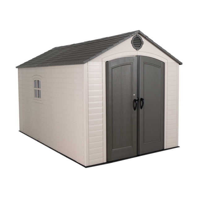 Lifetime Lockable Polyethylene Storage Shed, 90 Sq. ft., 8' x 12.5 ...