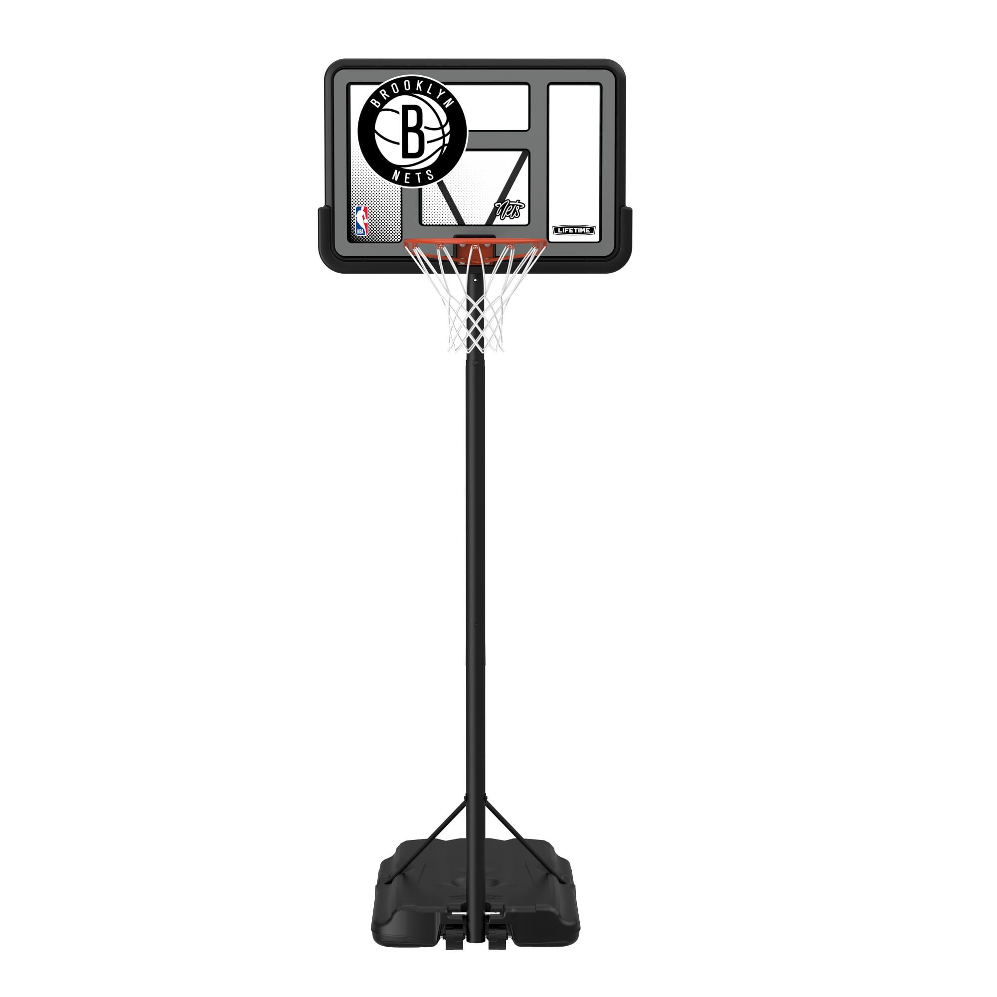Lifetime NBA Brooklyn Nets 44" Portable Basketball Hoop with Wheels - 7 ...