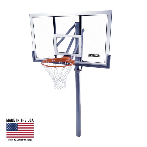 Lifetime, In-Ground Basketball Hoop, 54-Inch, Power Lift Adjustment ...