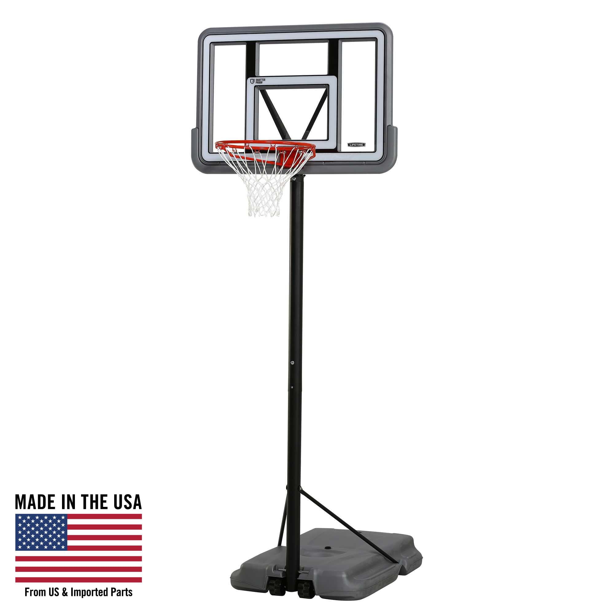Lifetime 44-Inch Portable Basketball Hoop with Telescoping Adjustment ...