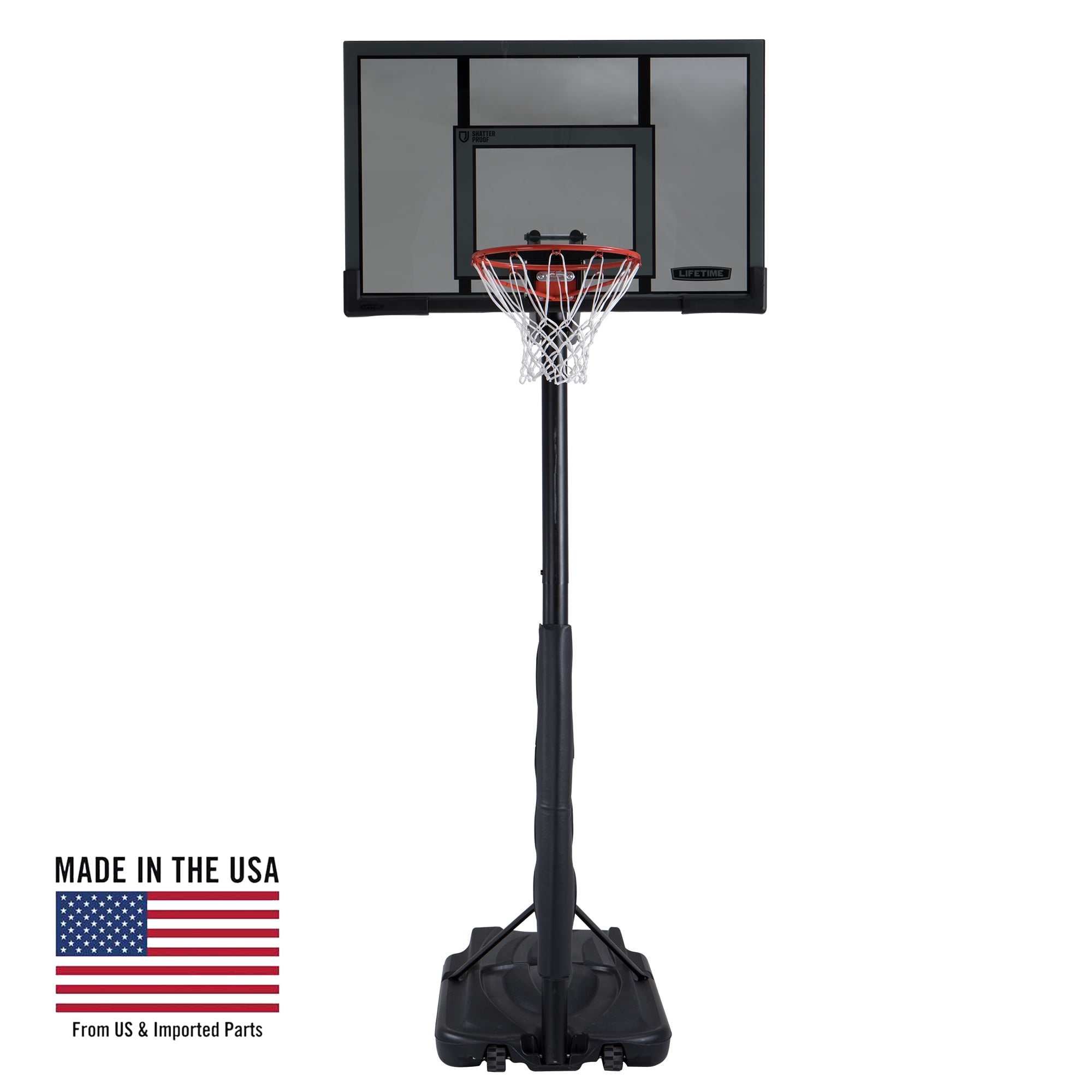 Lifetime 52-Inch Shatterproof Portable Basketball Hoop with Action Grip ...