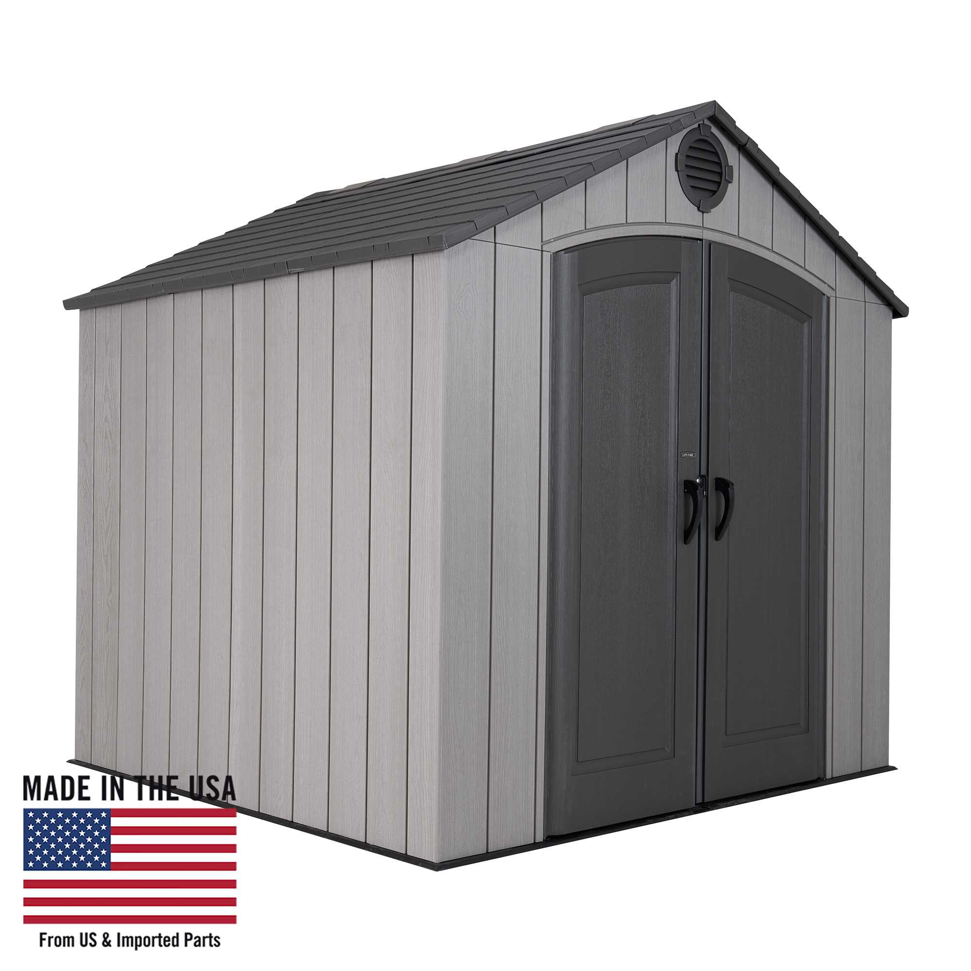 Lifetime 8x7.5ft Outdoor Utility Garden Storage Shed 52.9 sq.ft ...