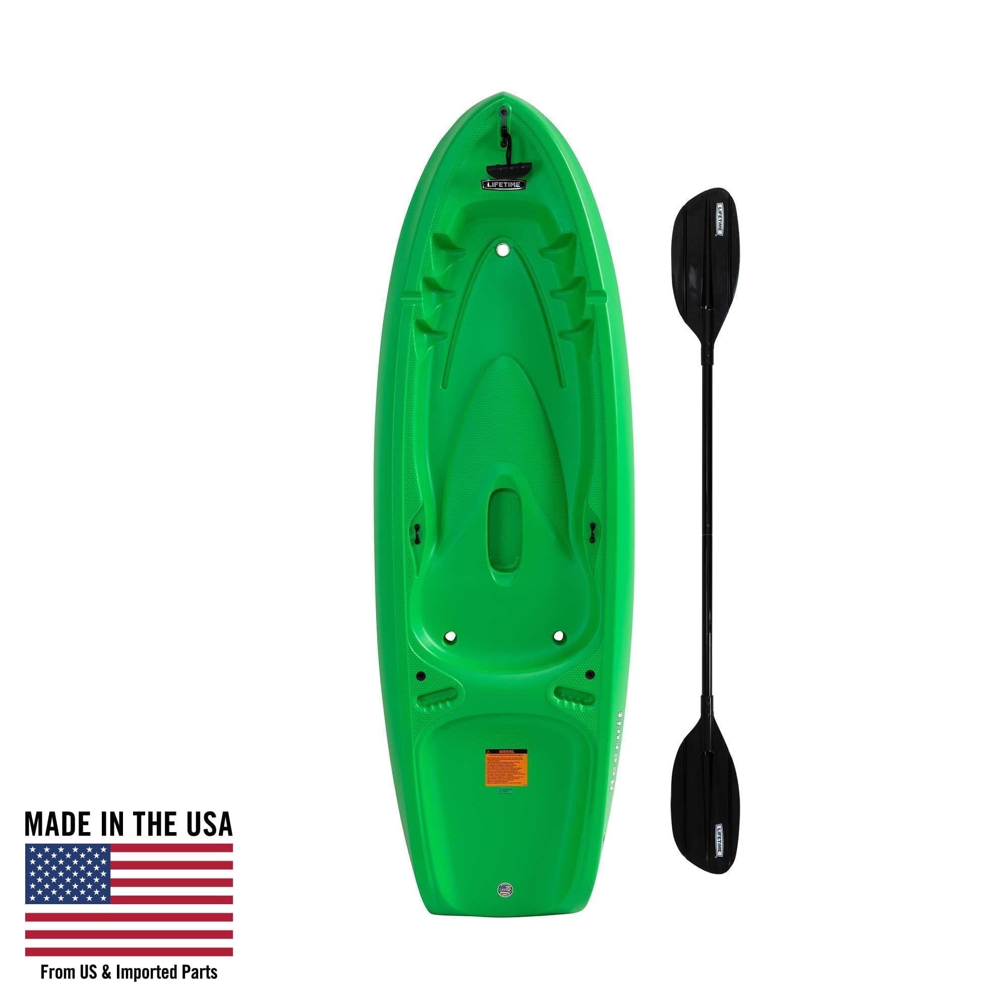 Lifetime Youth Sit-on-Top Kayak 6.5 ft, Spring Green, 150 lb Weight ...
