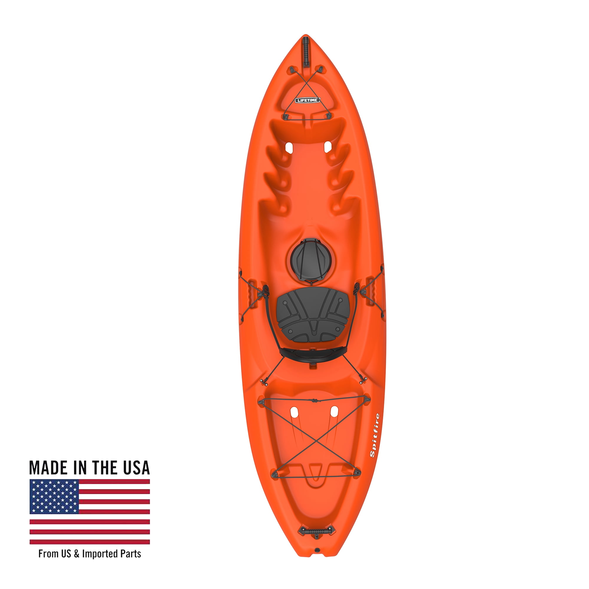 Lifetime Spitfire 9 ft Sit-On-Top Kayak, Orange, Adult Weight Limit 350 ...