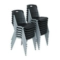 Lifetime Steel Framed Indoor/Outdoor Commercial Grade Stacking Chairs ...