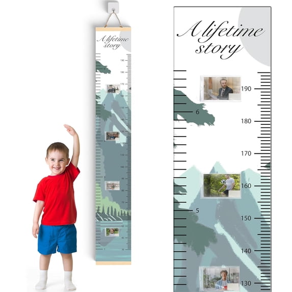 A Lifetime Story Growth Chart for Wall - Personalized for Photos, Photo ...