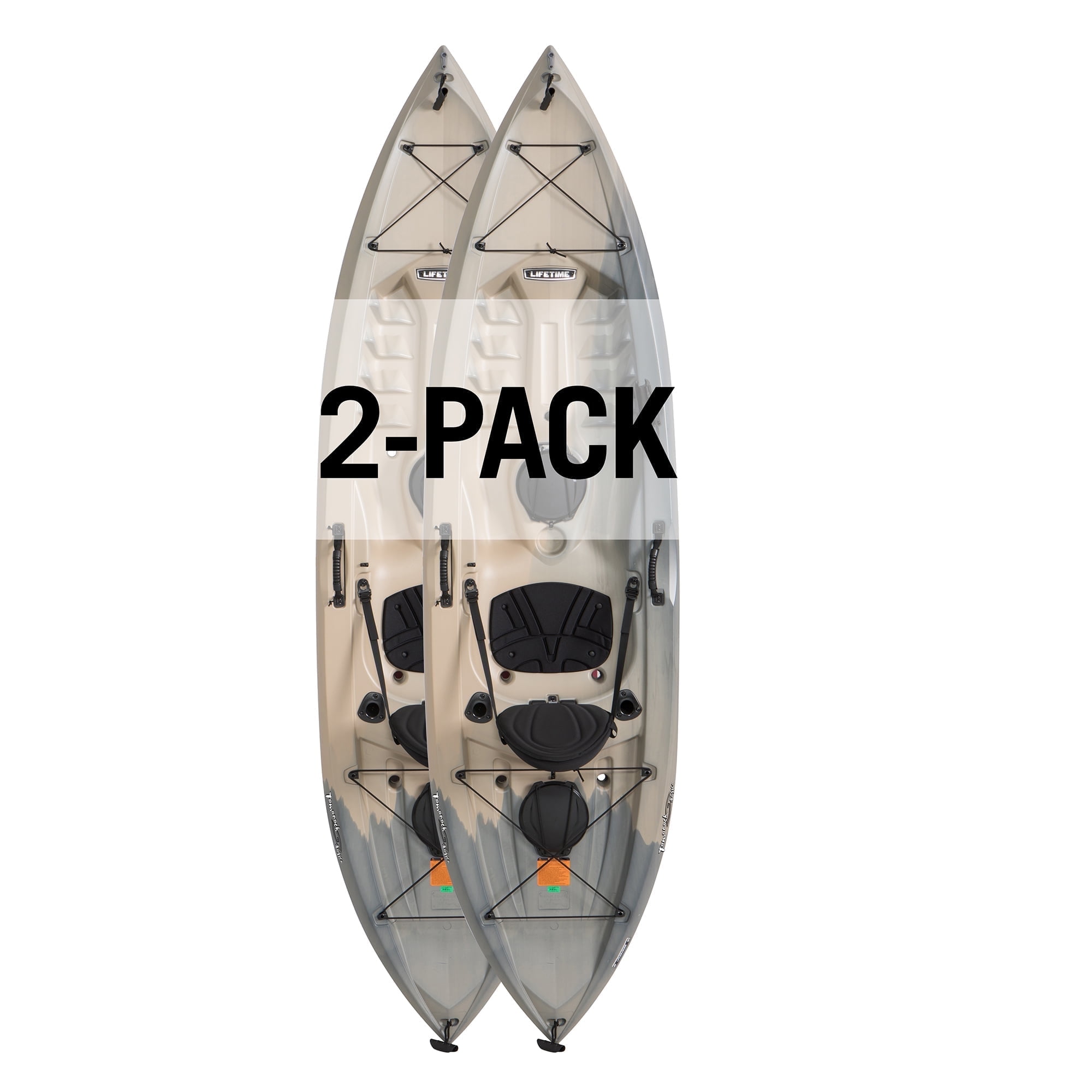 Lifetime Tamarack Angler 10 ft Fishing Kayak, Recon Fusion, 2 Pack ...