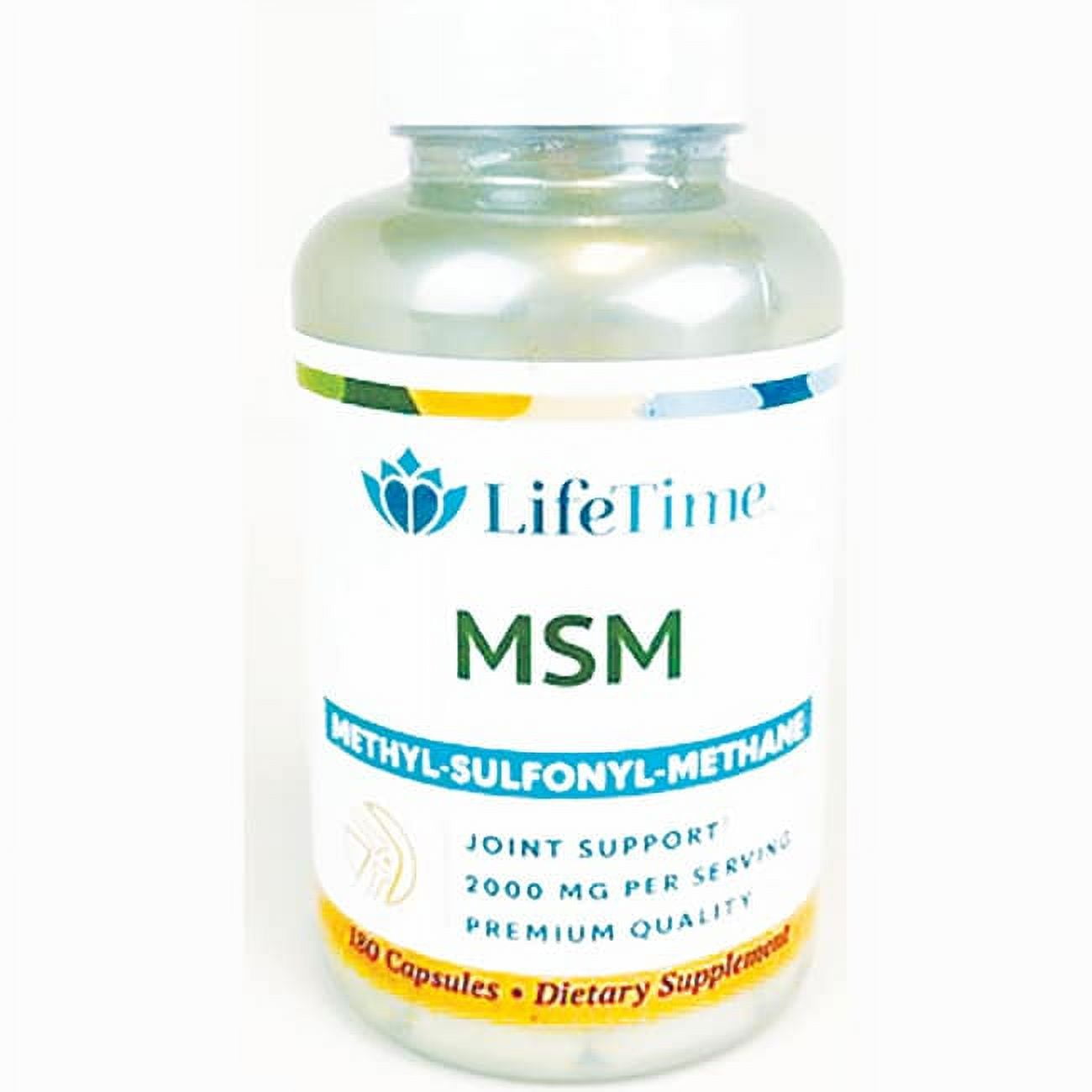 LifeTime Vitamins - 100% Pure MSM 1000 mg. - 180 Capsules - Walmart.com