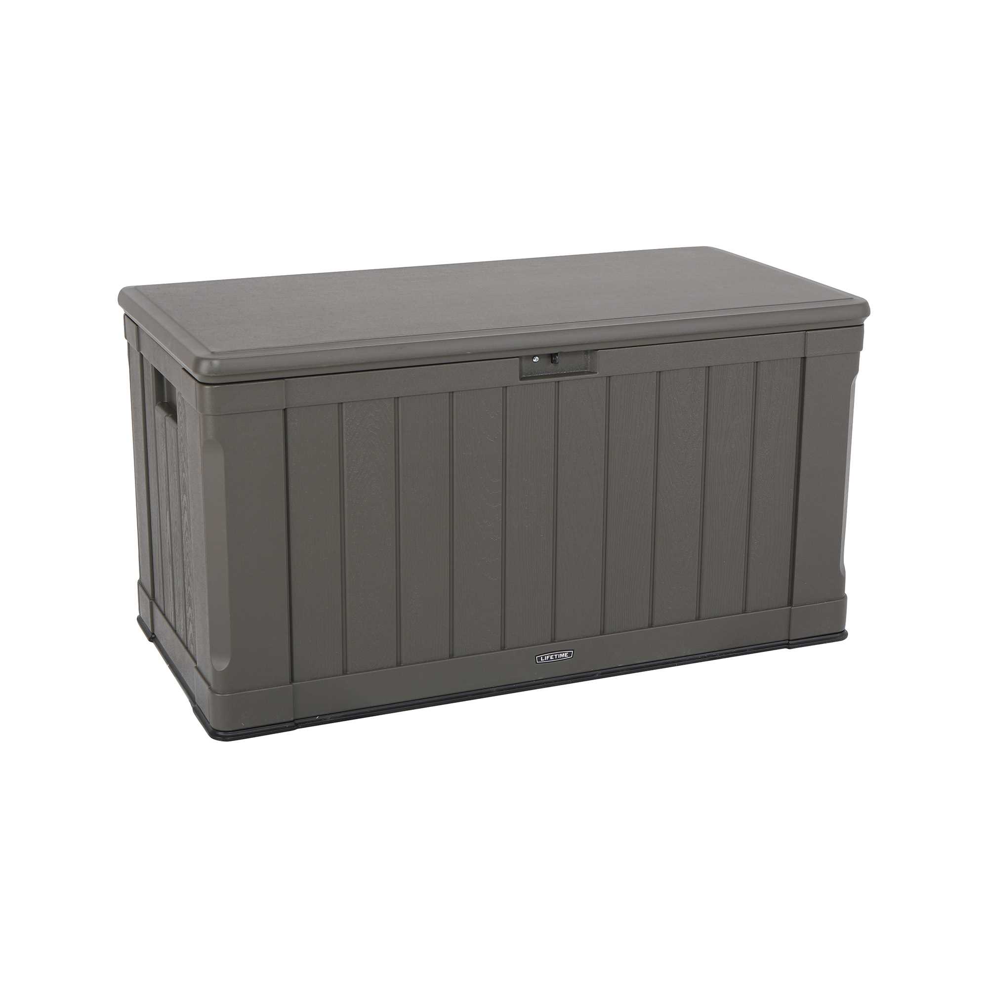 Extra Large 180 Gallon Deck Box, Tan with Dark Brown Lid - Walmart.com