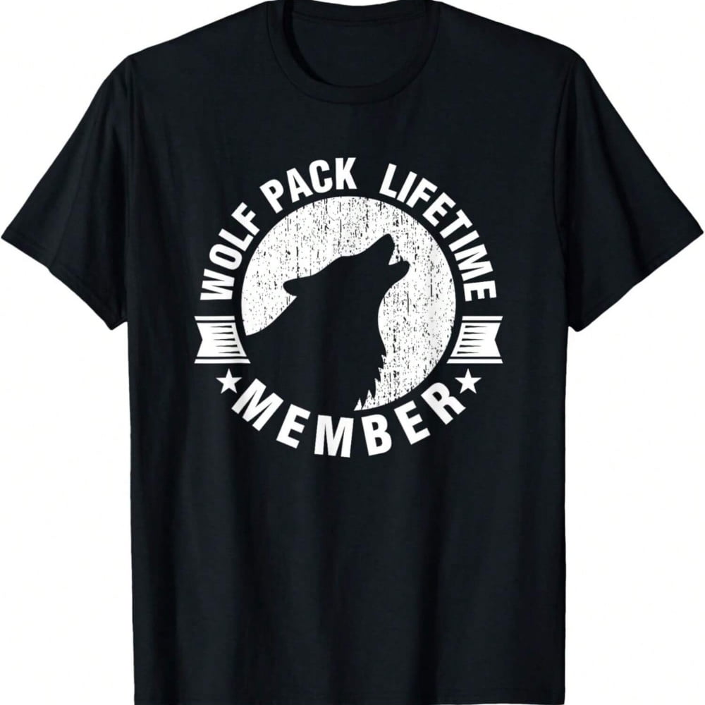 Lifetime Wolf Pack Member Distressed Howling T-Shirt T-Shirt美国本地烫画 - Walmart.com