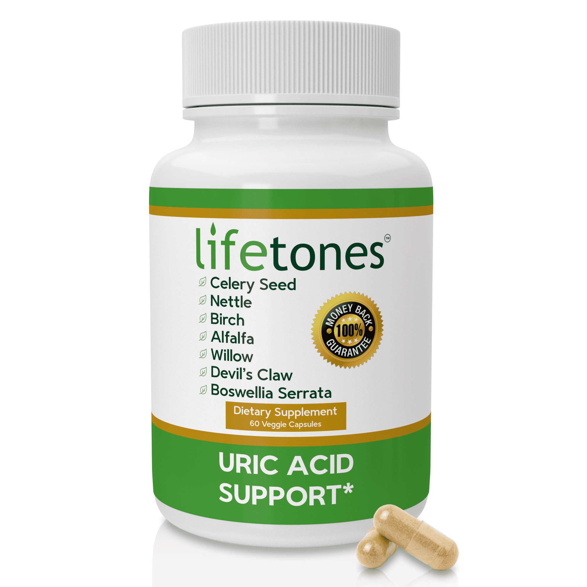 Lifetones Uric Acid Support Capsules, Natural Joint Relief & Sleep Aid ...