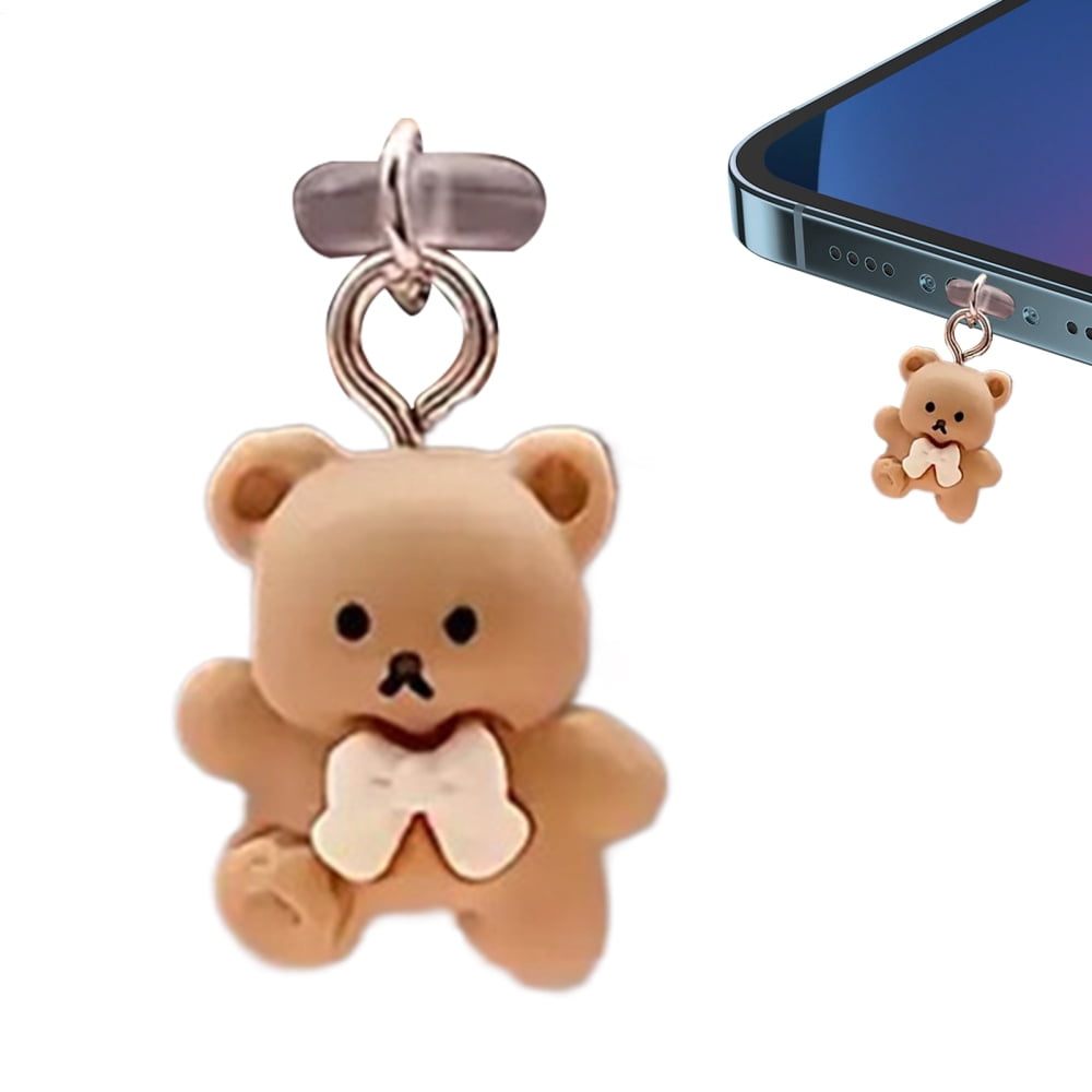 Lifeup USB C Dust Plug Cartoon Bear Charging Port Plug Dust Plug Charm ...