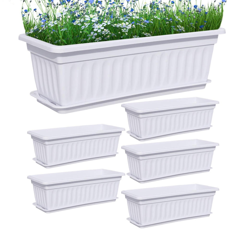 Lifeup Window Planter Box Flower Window Box 6X Weather Resistant ...