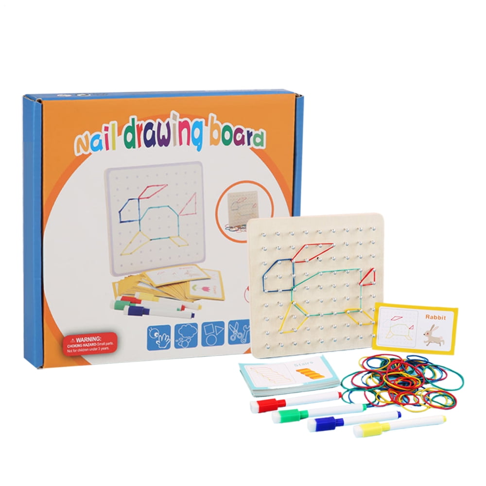 Lifeup Wooden Geoboard Wooden Geometric Figure Nail Board Graphical ...