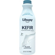 Lifeway Probiotic Original Cultured Plain Unsweetened Milk Kefir, 32 ...