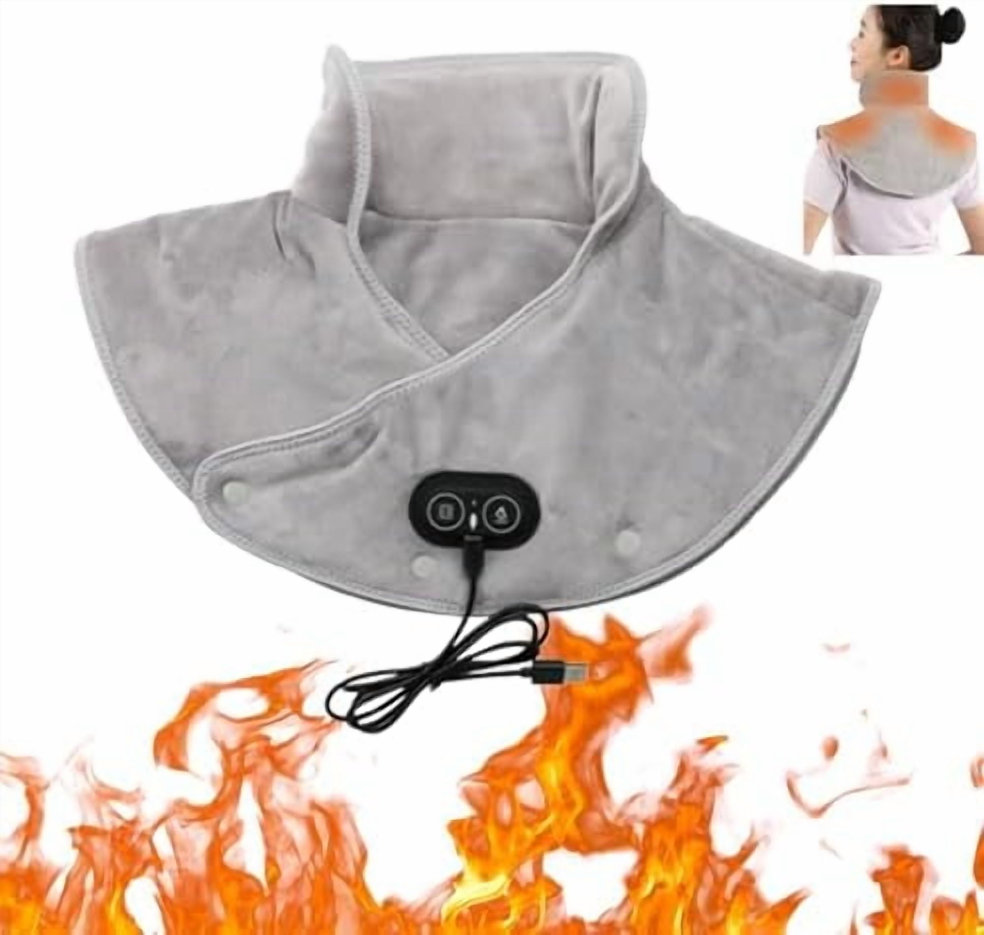 Lifeweb Thermaease Pro Heated Neck Shoulder Wrap Massager with 3 Heat ...