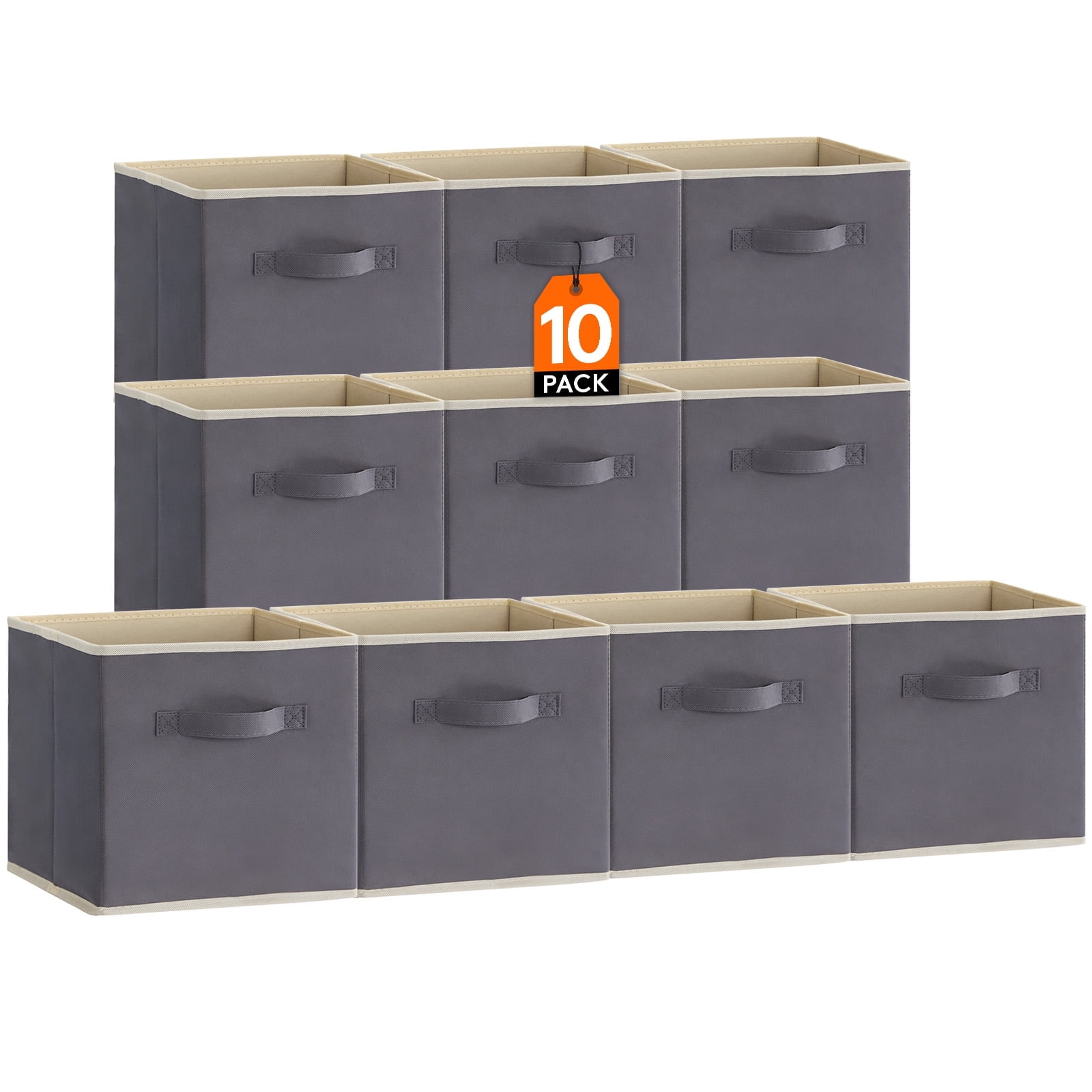 Lifewit 10 Packs Storage Cubes, 11 Inch Cube Storage Bins, Foldable ...