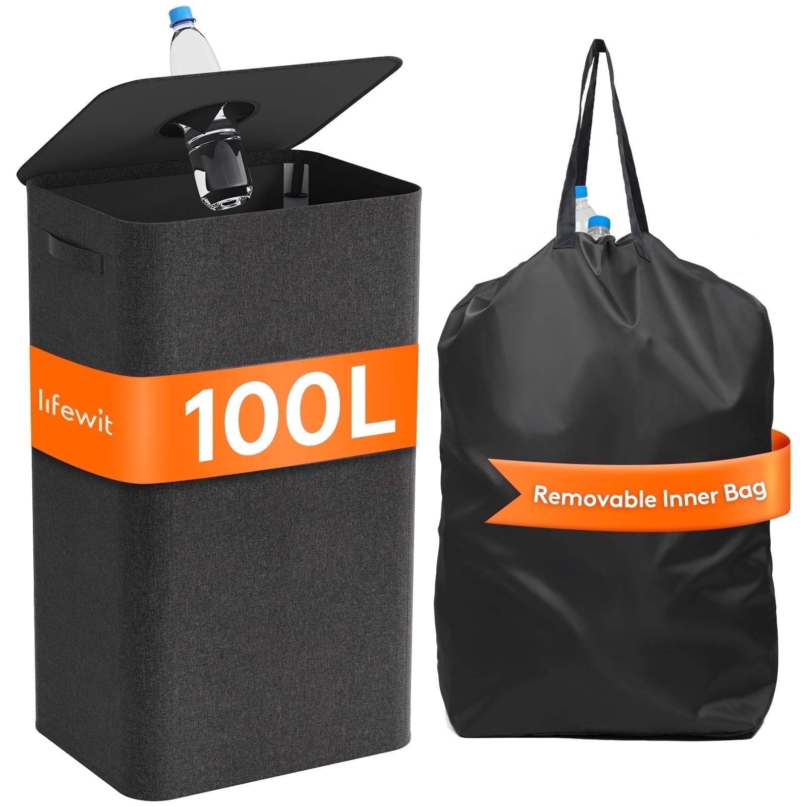 Lifewit 100L Recycling Bin for Kitchen, Large 26 Gallon Recycle Bin ...