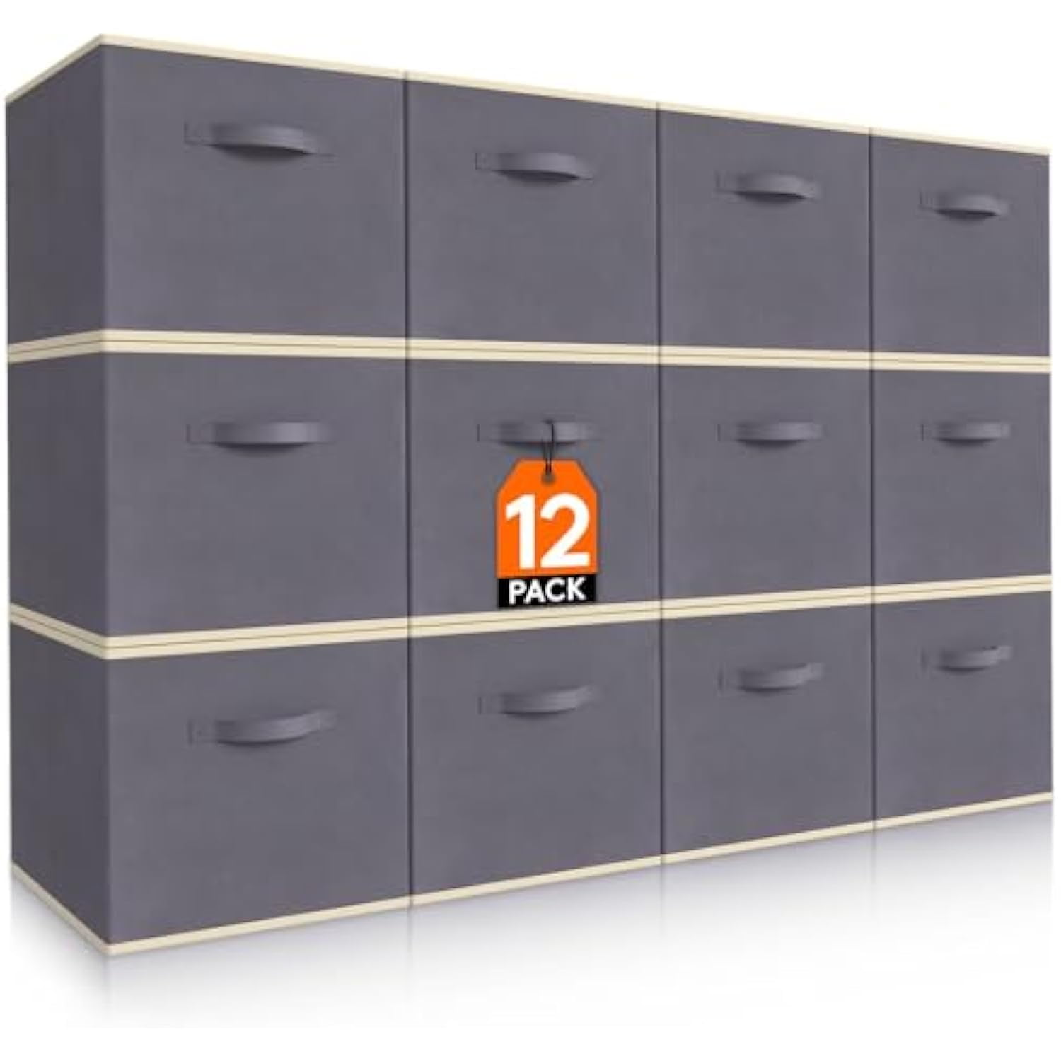 Lifewit 12 Packs Storage Cubes, 11 Inch Cube Storage Bins, Foldable ...