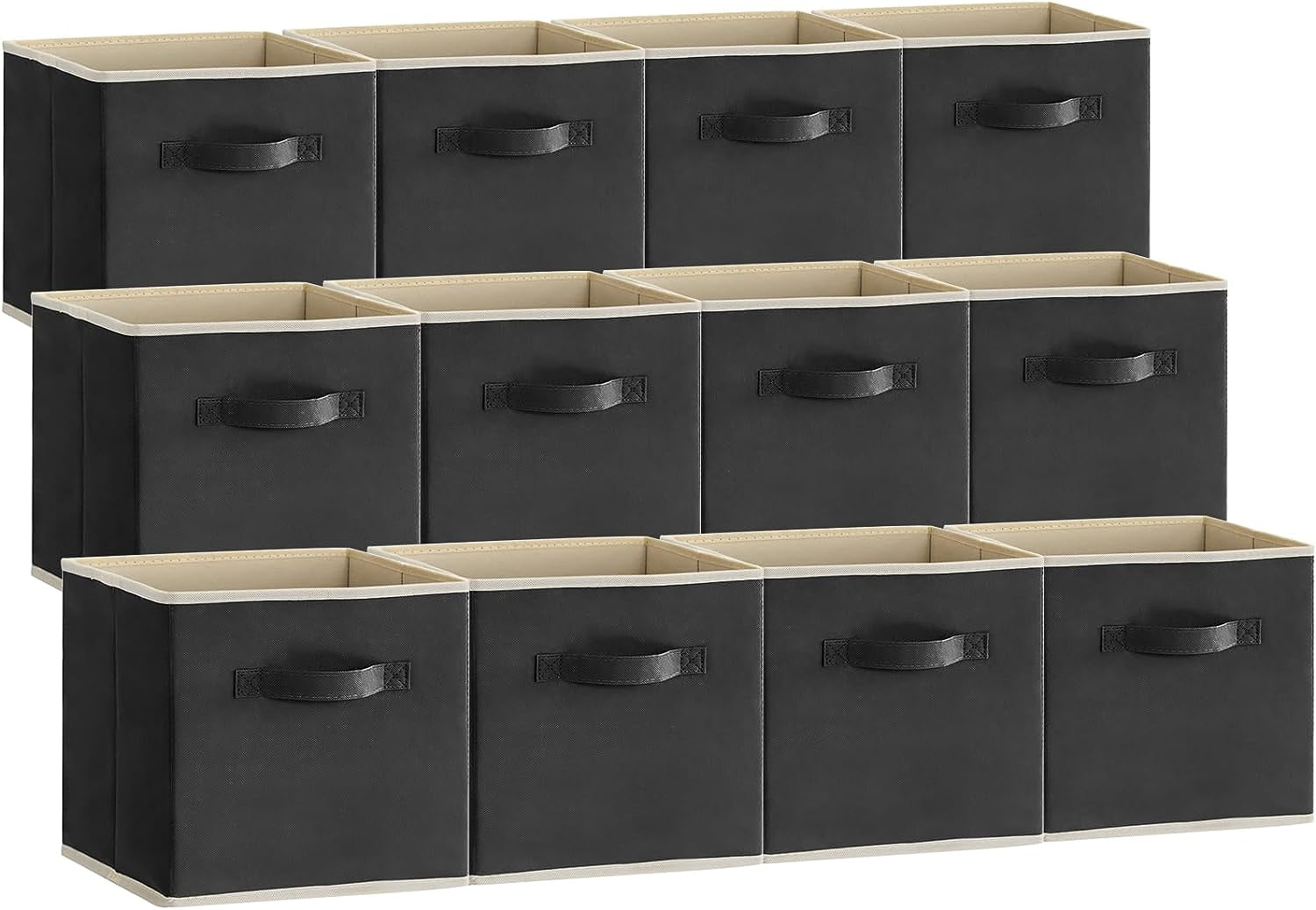 Lifewit 11 inch Storage Cubes Bins, Black, 12 Pack - Walmart.com