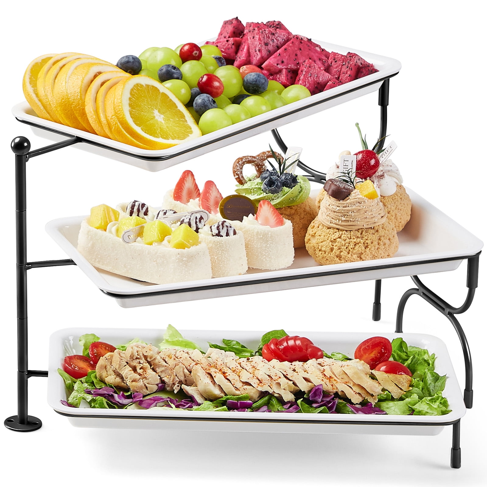 Lifewit 3 Tiered Tray Stand for Party Entertaining, 12"×6.5" Serving ...