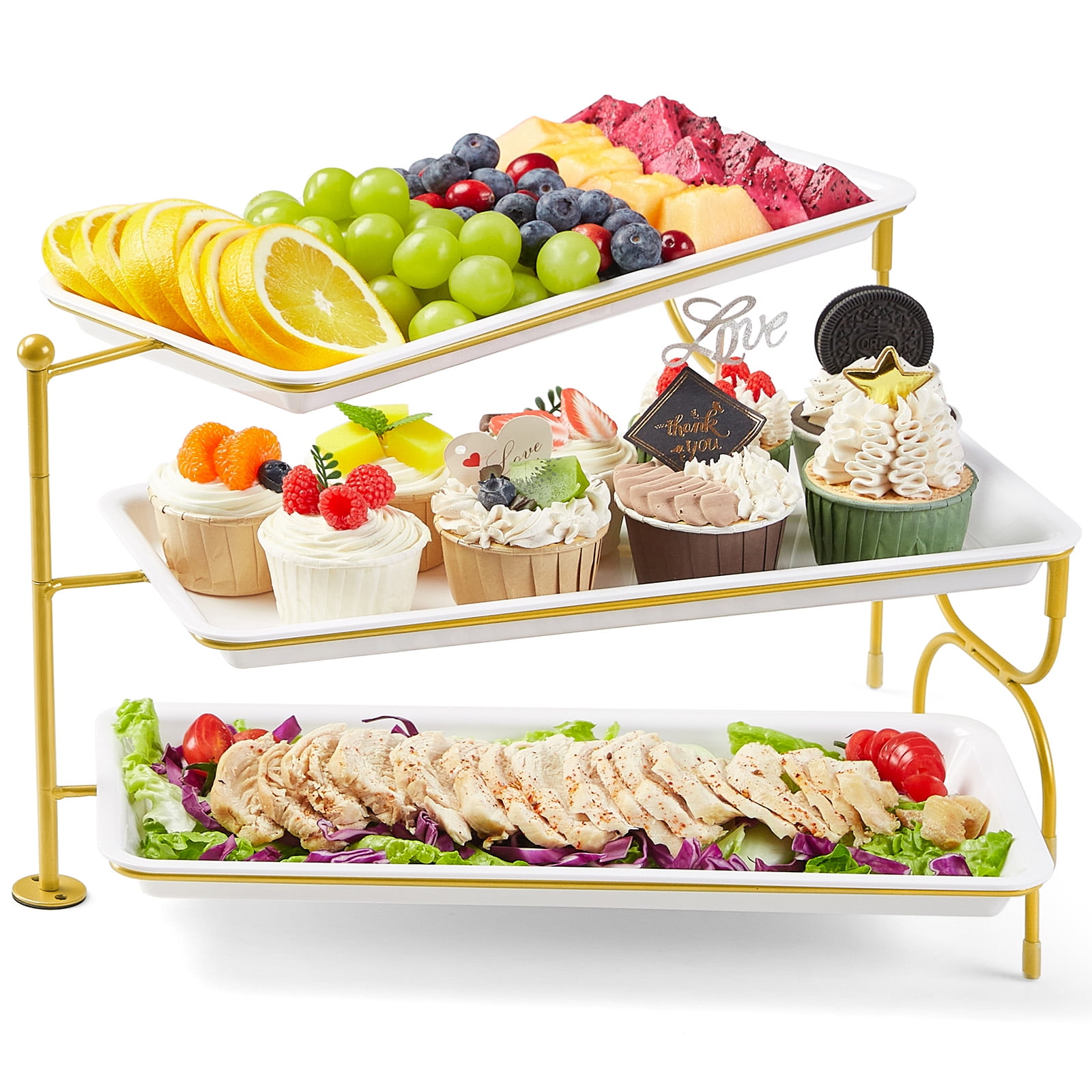 Lifewit 3 Tiered Tray Stand for Party Entertaining, 14"×6.5" Serving ...