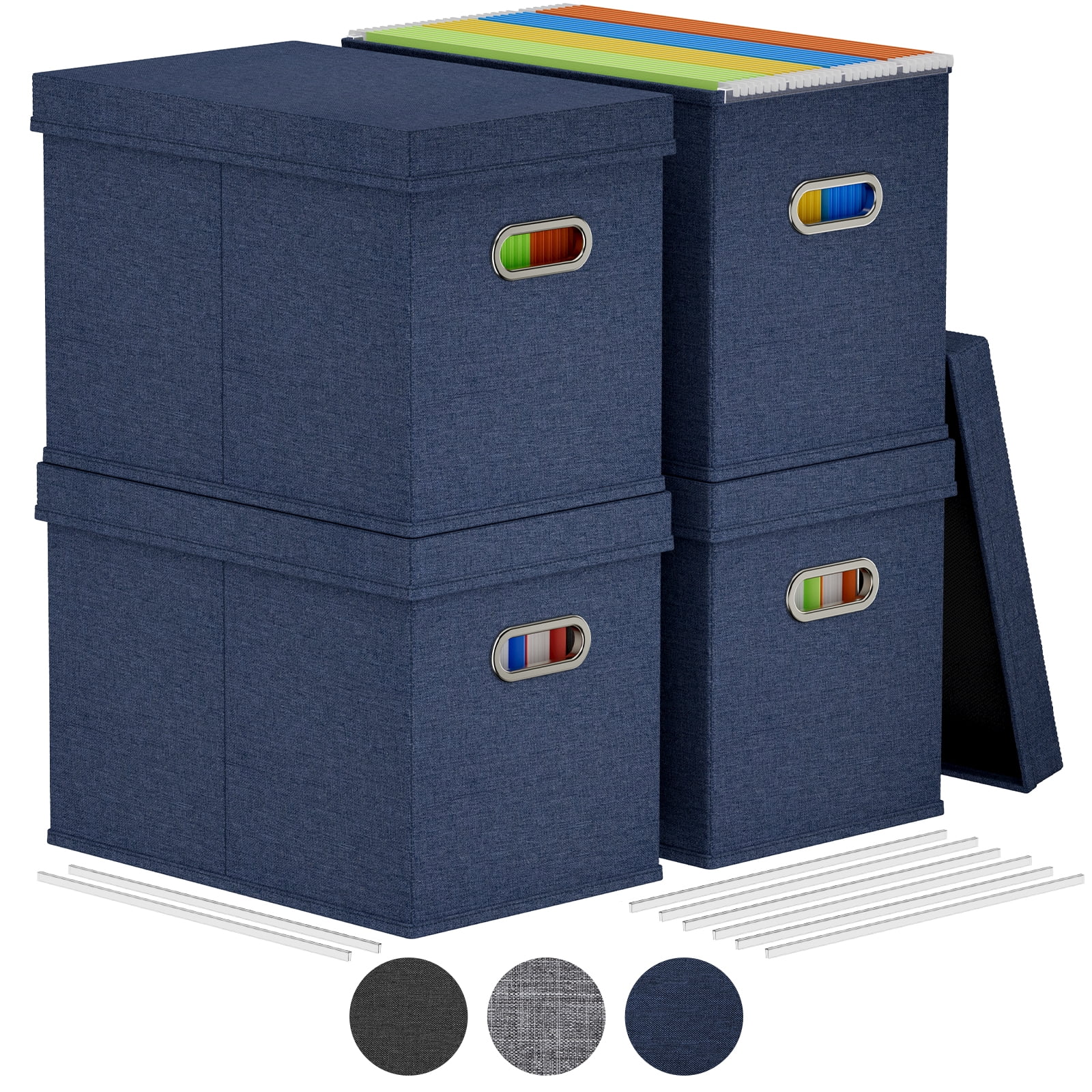 Lifewit 4 Pack File Organizer Box for A4-sized Hanging File Folders ...