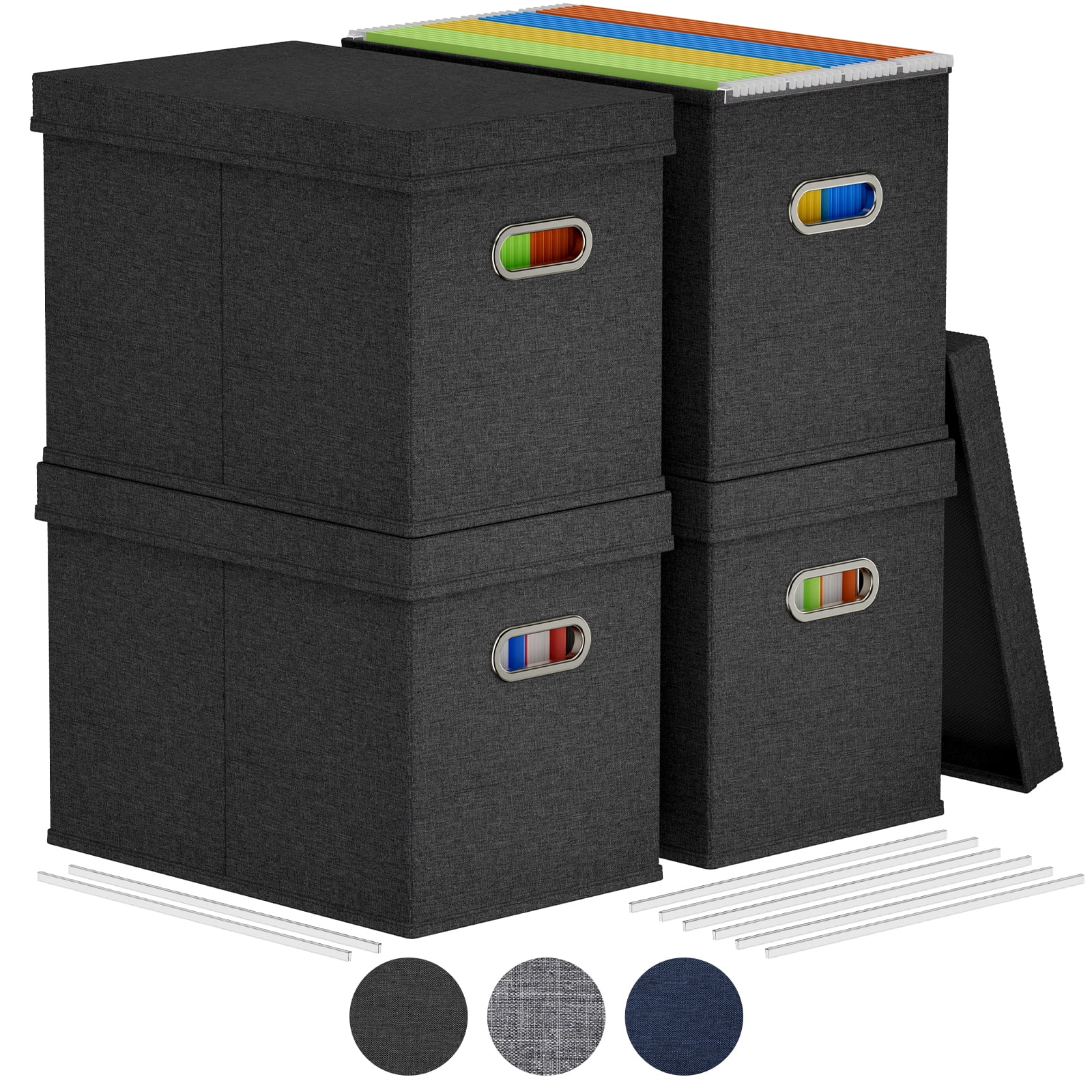 Lifewit 4 Pack File Organizer Box for A4-sized Hanging File Folders ...